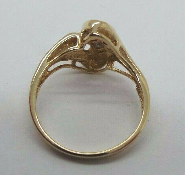 STUNNING 10K YG LADIES DIAMOND CLUSTER SWIRL RING .35 tcw SZ 7 G116265 ...