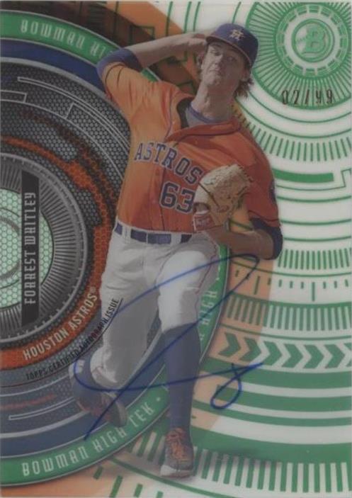 2017 Bowman High Tek - Forrest Whitley #BHT-FW Pattern 1 Circles Green ...