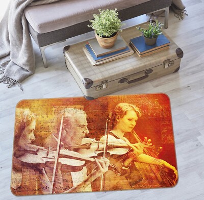 3D Classical Music Violin ZHUA821 Game Non Slip Rug Mat Photo Carpet ...