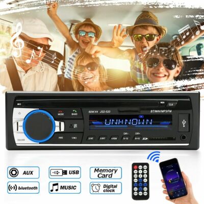 12-24V Car Radio bluetooth Stereo In-Dash Head Unit Player MP3 USB AUX ...