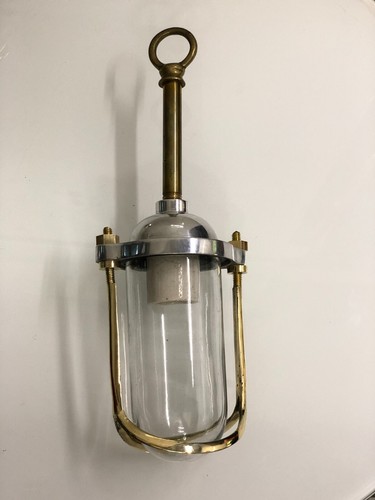 Antique Brass & Aluminum Ship Light Fixtures Nautical Lot of 2 | eBay