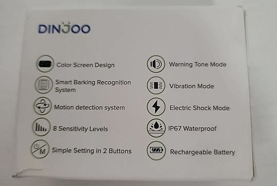 Dog Bark Collar, DINJOO Bark Collar for Large Medium Small Dogs,Smart ...