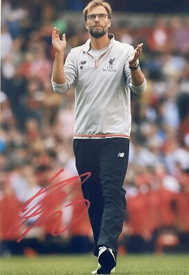 Jurgen Klopp Authentic Signed 12x8 Liverpool Football Photo AFTAL | eBay