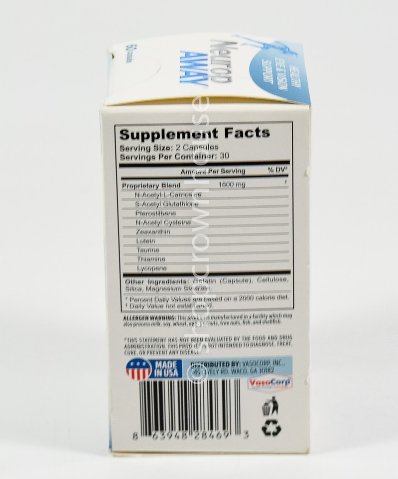 Neurop Away EYE SUPPORT FORMULA Healthy Vision 60 capsules NIB 04/2026 ...