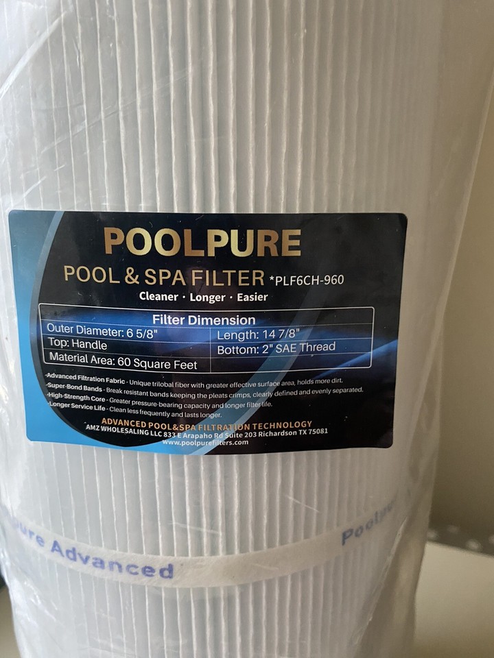 Poolpure Pool & Spa Filter PLF6 CH 960 Advanced Cartridge NEW | eBay