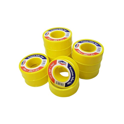 EZ-FLO Premium Teflon Pipe Thread Tape for Gas, 1/2"x260"x4 mil Yellow ...