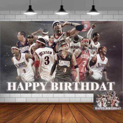 Allen Iverson Party Supplies Birthday Decoration Backdrop Banner Photo ...