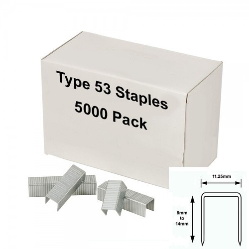 Type 53 Staples 5000pk Heavy Duty - Stanley TR Arrow JT21 Tacwise 8mm ...
