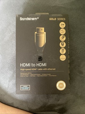 2M SANDSTROM Gold Series S2HDM315 Premium High Speed HDMI Cable with ...