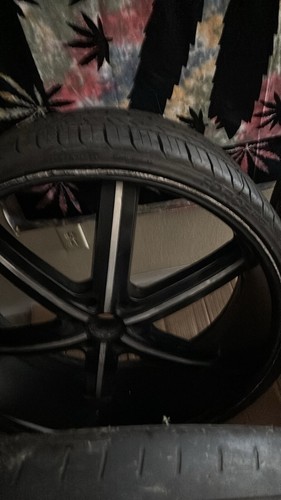 28" Black and Machined 6x139.7 Rims | 10" Width | Quantity: 4 | 28 inch