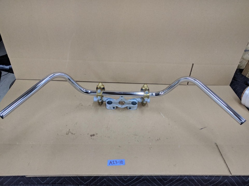 Flanders Style Brass Riser Handlebar For Harley-Davidson Springer | eBay