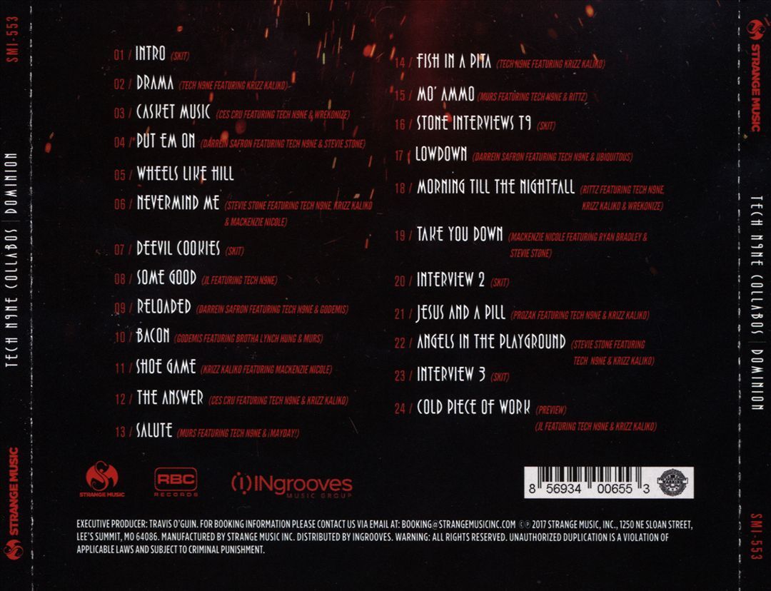 TECH N9NE COLLABOS DOMINION [DELUXE] NEW CD 856934006553| eBay