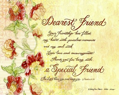 Catholic print picture- DEAREST FRIEND - 8" x 10" ready to be framed | eBay