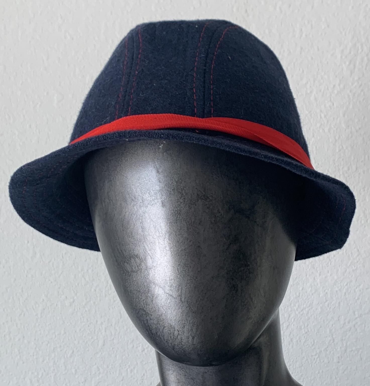 Collection Eighteen 18 Hat One Sz Dark Navy Stew Fedora Adjustable Ban ...