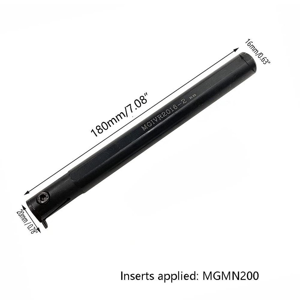 16mm CNC Lathe Internal grooving tool handle +10pcs MGMN200-G Steel ...