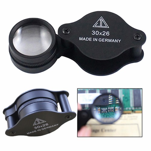 Foldable Pocket Jewellers Eye Loupe Magnifier Jewelry Coin Magnifying ...