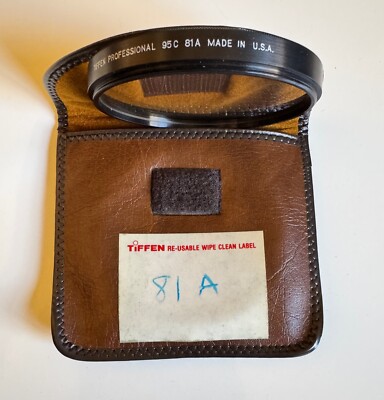 Tiffen Professional 95C 81A 95mm lens filter w/Brown Leather Case | eBay