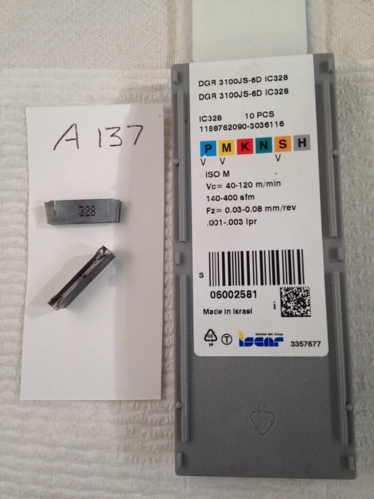 ISCAR DGR 3100js-6d Carbide Inserts Grade Ic908 9pcs L for sale online ...