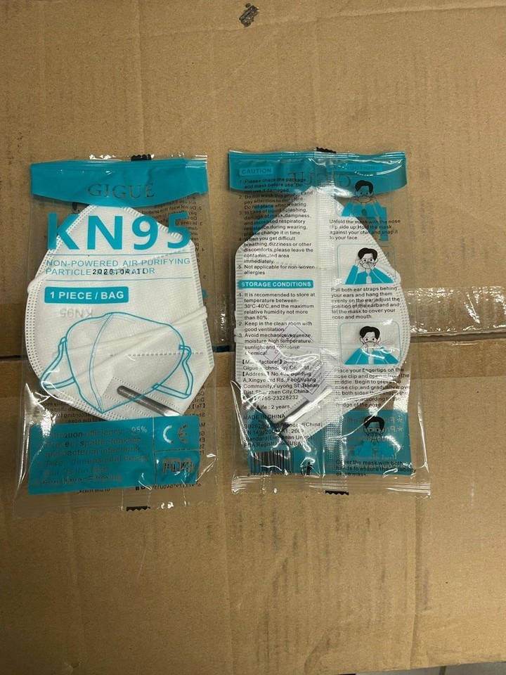 KN95 2000 pcs Gigue Protective Disposable Face Masks Individually ...