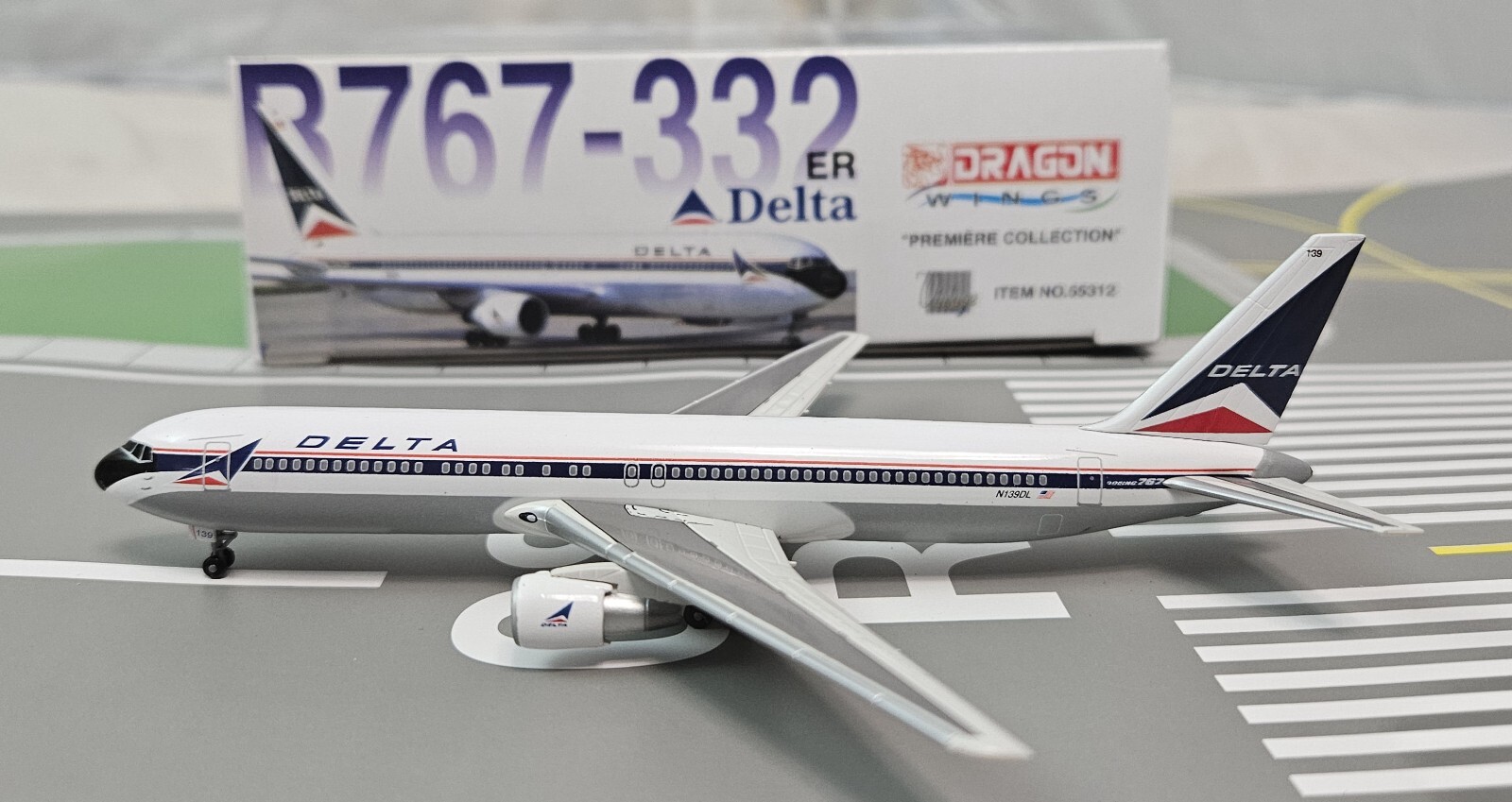 DRAGON WINGS DELTA AIRLINES BOEING B767-332 N139DL 55312 1:400 | eBay