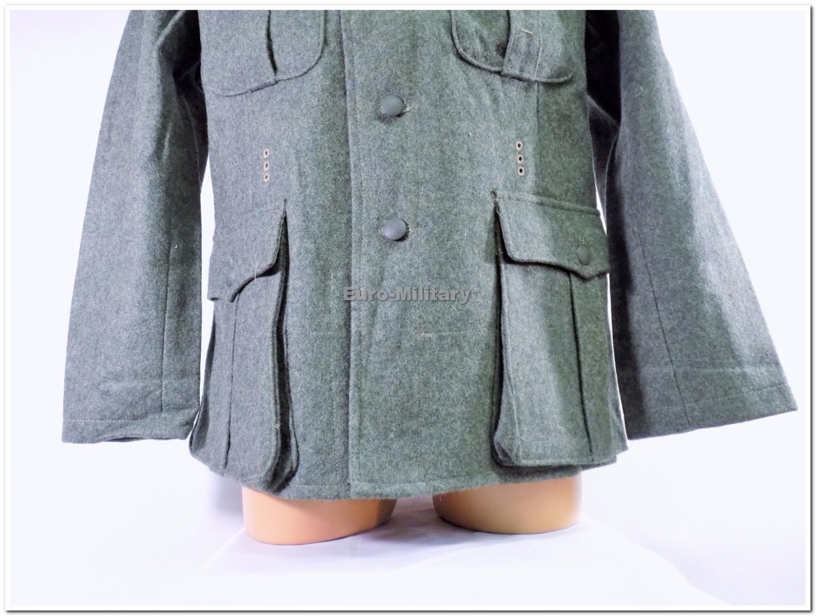 WW2 German Army M36 Grey Type Wool Jacket - Well Made Repro - WWII M-36 ...