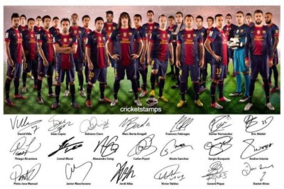 FC BARCELONA TEAM SIGNED REPRINT PHOTO 8.5"x11. | eBay