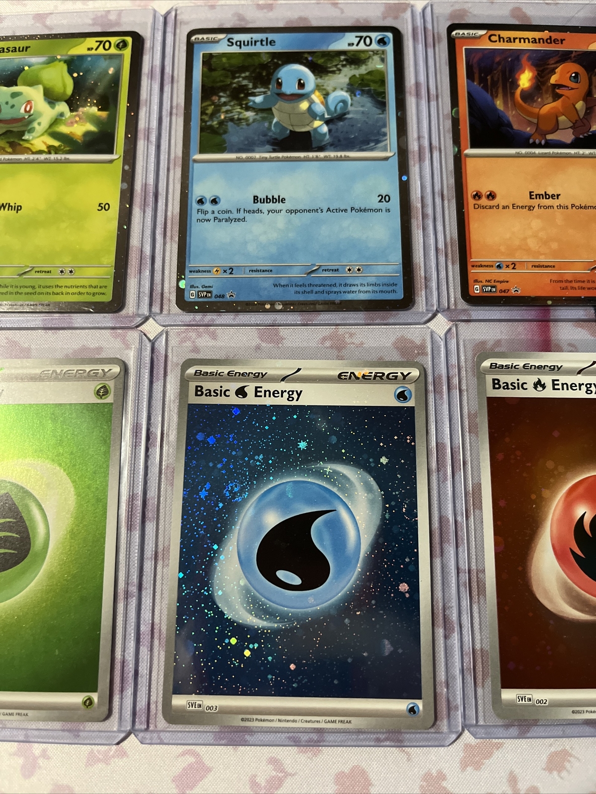 Pokémon 151 Starters Black Star promo set Plus Holo Energy - 6 Card Lot ...