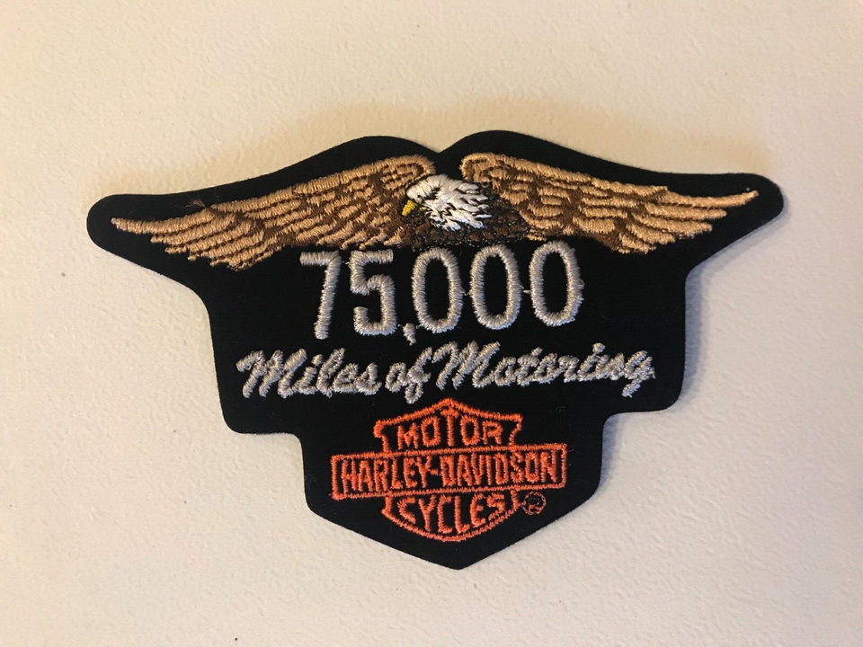 Harley Davidson Miles of Motoring Patch Pin Emblem Mileage Owners HOG ...