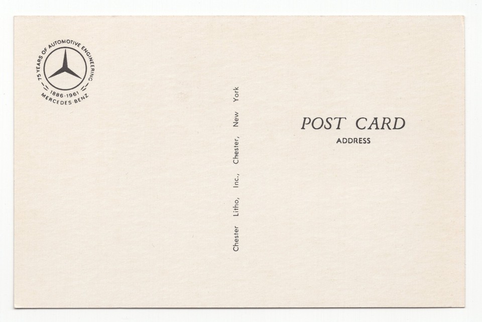 Postcard - 1961 Mercedes Benz 220S Fintail 4-Door Sedan Advertising ...