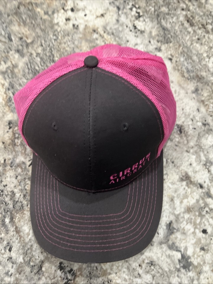 Cirrus Aircraft Trucker Hat Gray Pink SnapBack | eBay