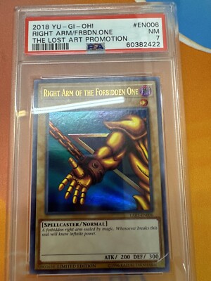 Yugioh Right Arm Of The Forbidden One LART-EN006 PSA 7 Graded Card NM ...