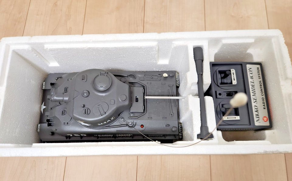 Vintage Nikko R/C M4 Sherman Tank USA Military 1/24 MIB Taiyo Tyco ...