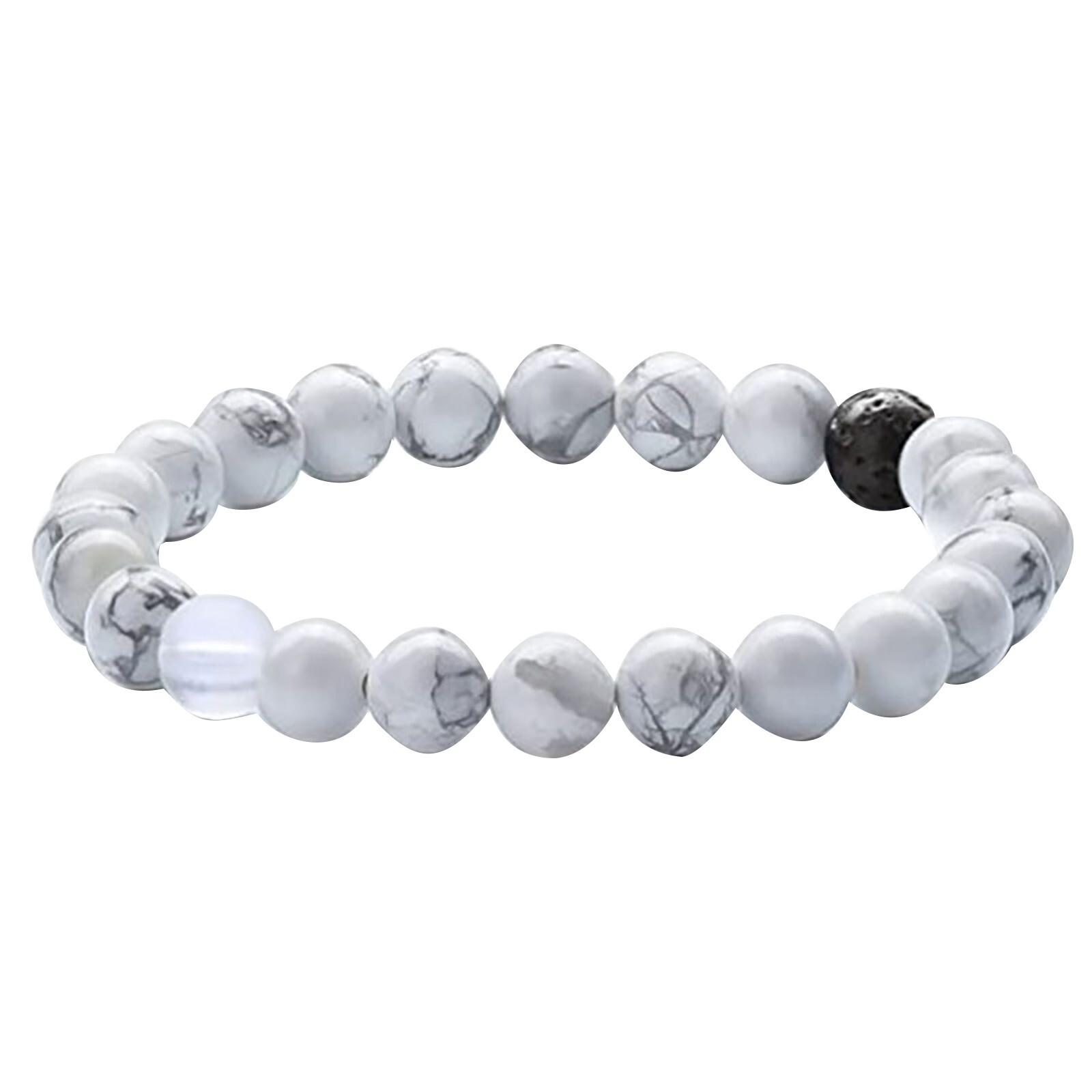 Tiger Eye Natural Stone Mala Beads Bracelet For Men Women Elastic Yoga Bracelet | eBay