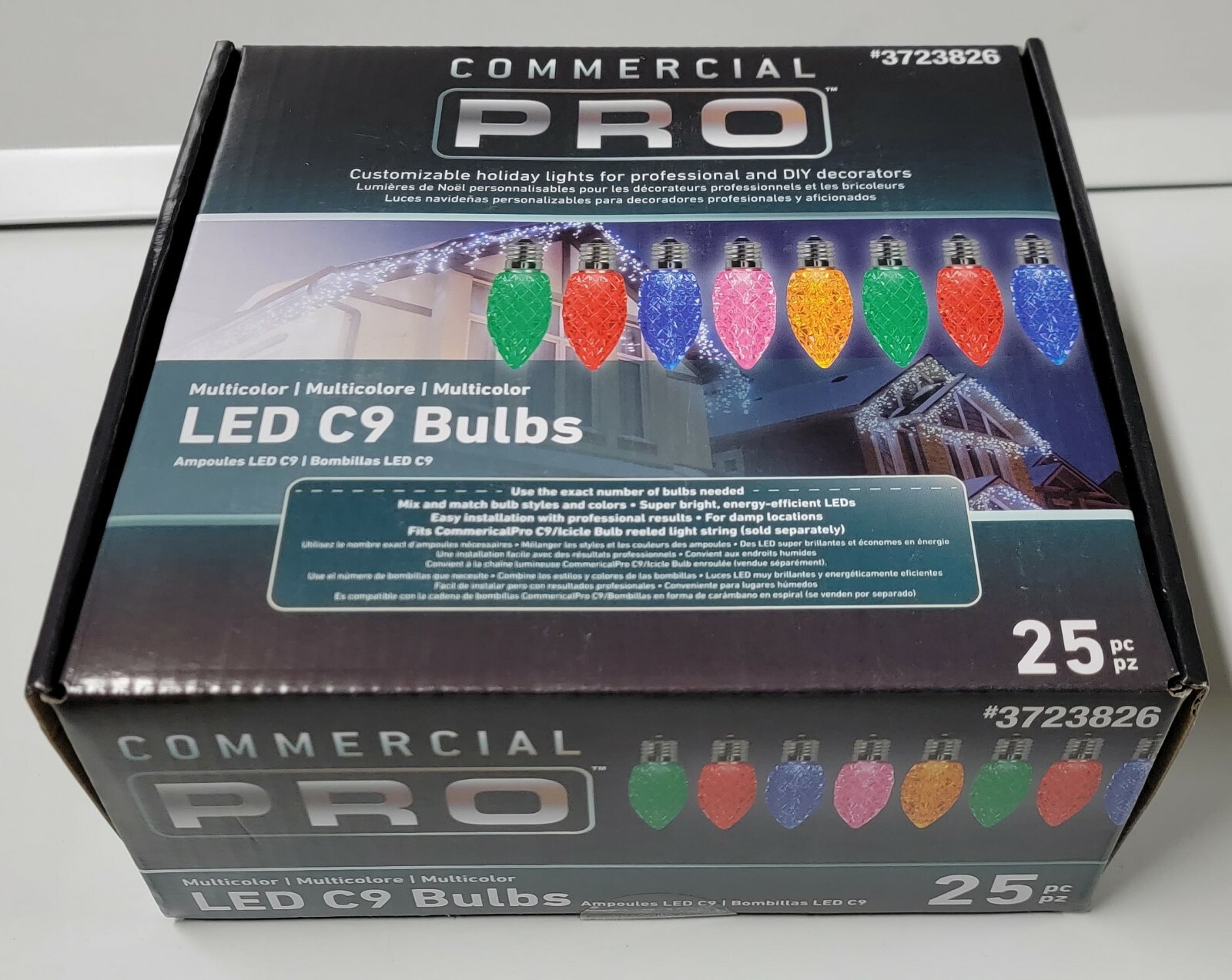 GEMMY Commercial Pro 25 Ct C9 Multicolor LED E17 Christmas String Light ...
