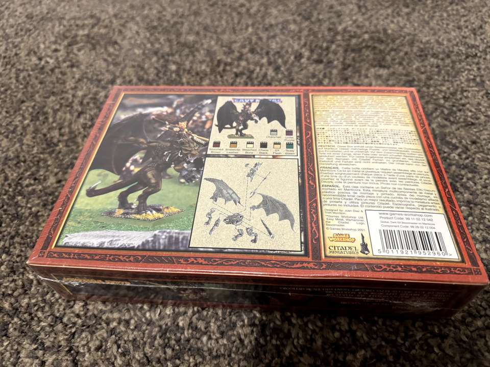 Warhammer 2001 “Dark Elf Beastmaster On Manticore” GW | eBay