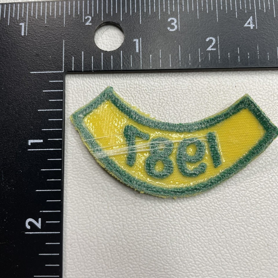 Vtg Green On Yellow 1987 Dated Year Tab Patch 20N4 | eBay