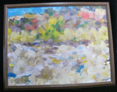 Oregon Art DAVID McCOSH Mottled Colorful ABSTRACT Signed Original Oil ...
