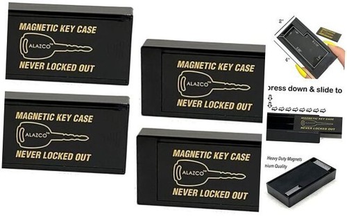 4 JUMBO Hide A Key Holder Magnetic Under Car Spare Keys House Shed RV ...