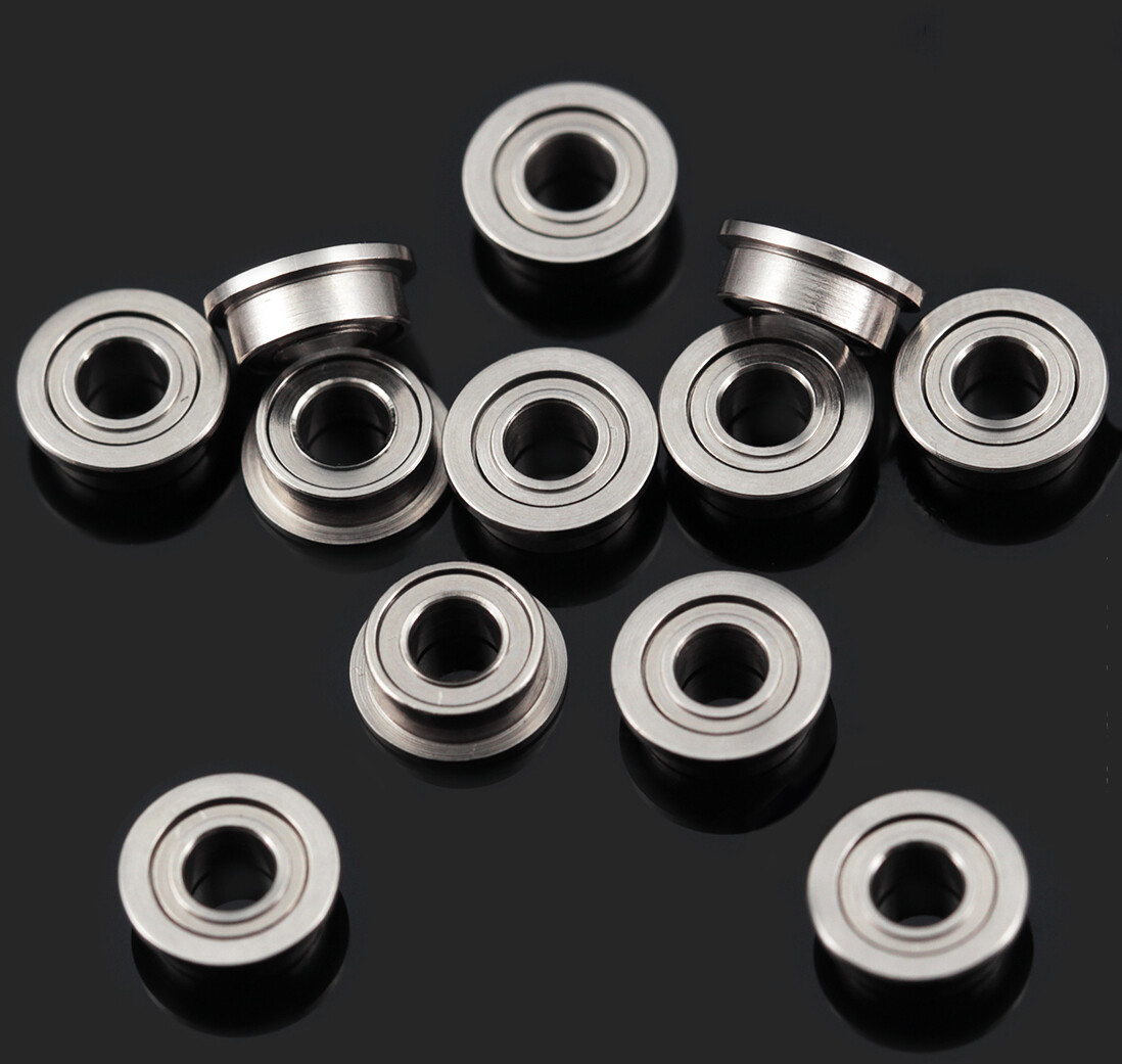 5PCS MF63zz Mini Metal Double Shielded Flanged Ball Bearings (3mmX6mmX2 ...