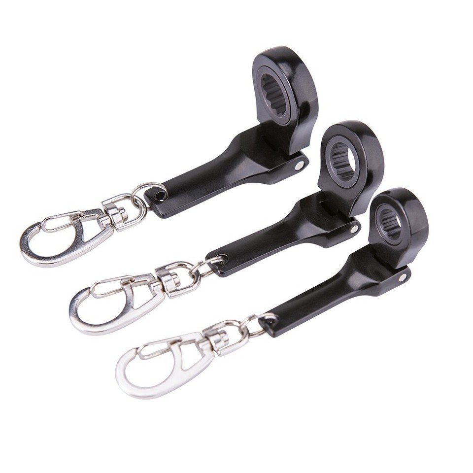 3 PCS Ratchet Wrench Flex Head Keychain Key Ring/Metric 6 mm 8 mm 10 mm ...