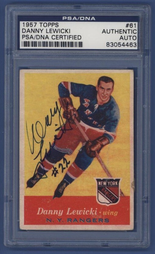 1957-58 Topps #61 Danny Lewicki PSA/DNA Certified Autograph New York ...