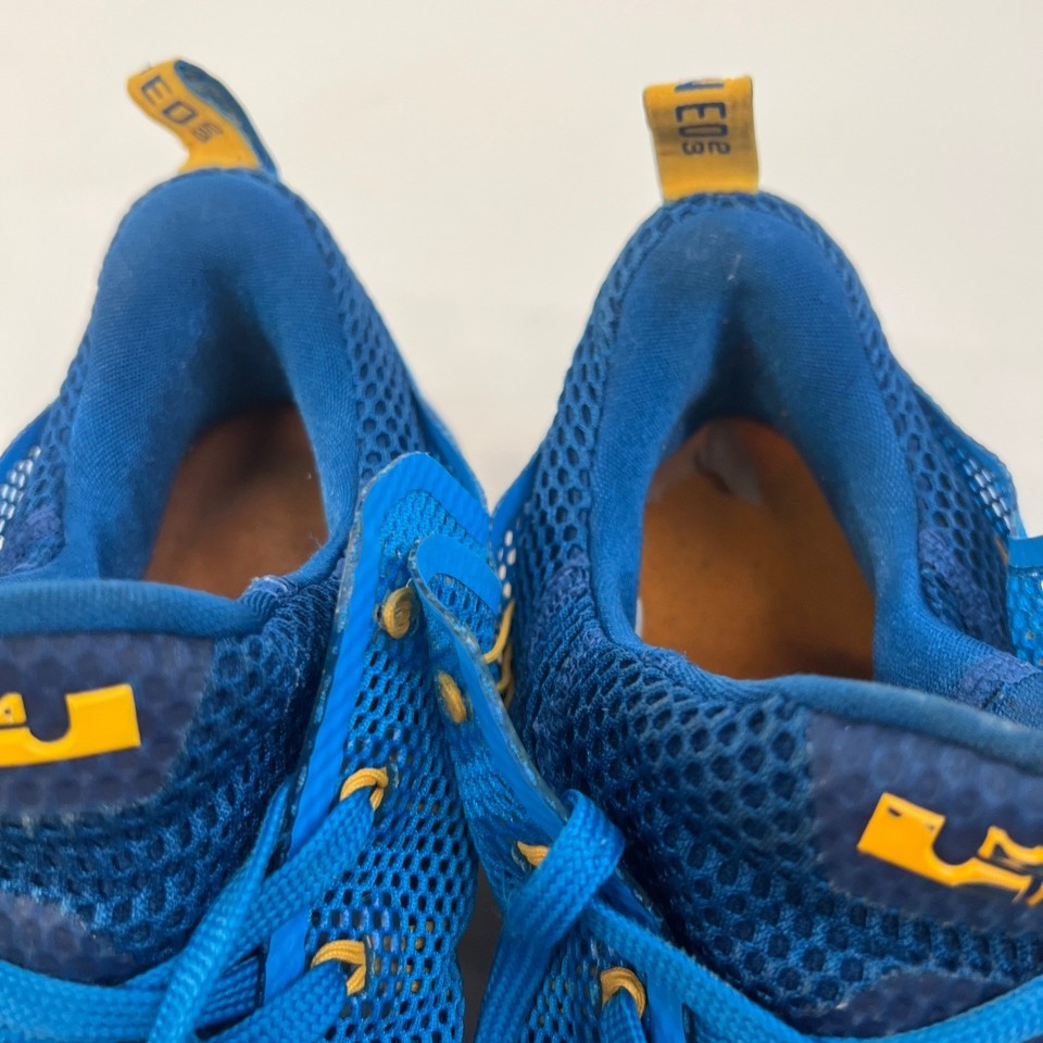 Nike Lebron XII 12 Low Entourage Men's 724557-484 Blue Gold Size 10.5 ...