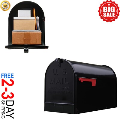 JUMBO POST MOUNT MAILBOX Galvanized Steel Extra Large Rural Mail Box ...