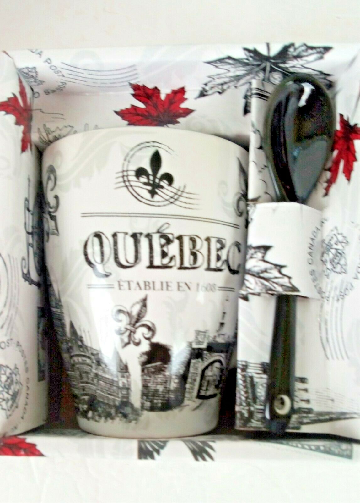 Quebec Souvenir Mug and spoon set by Elby Gifts | eBay