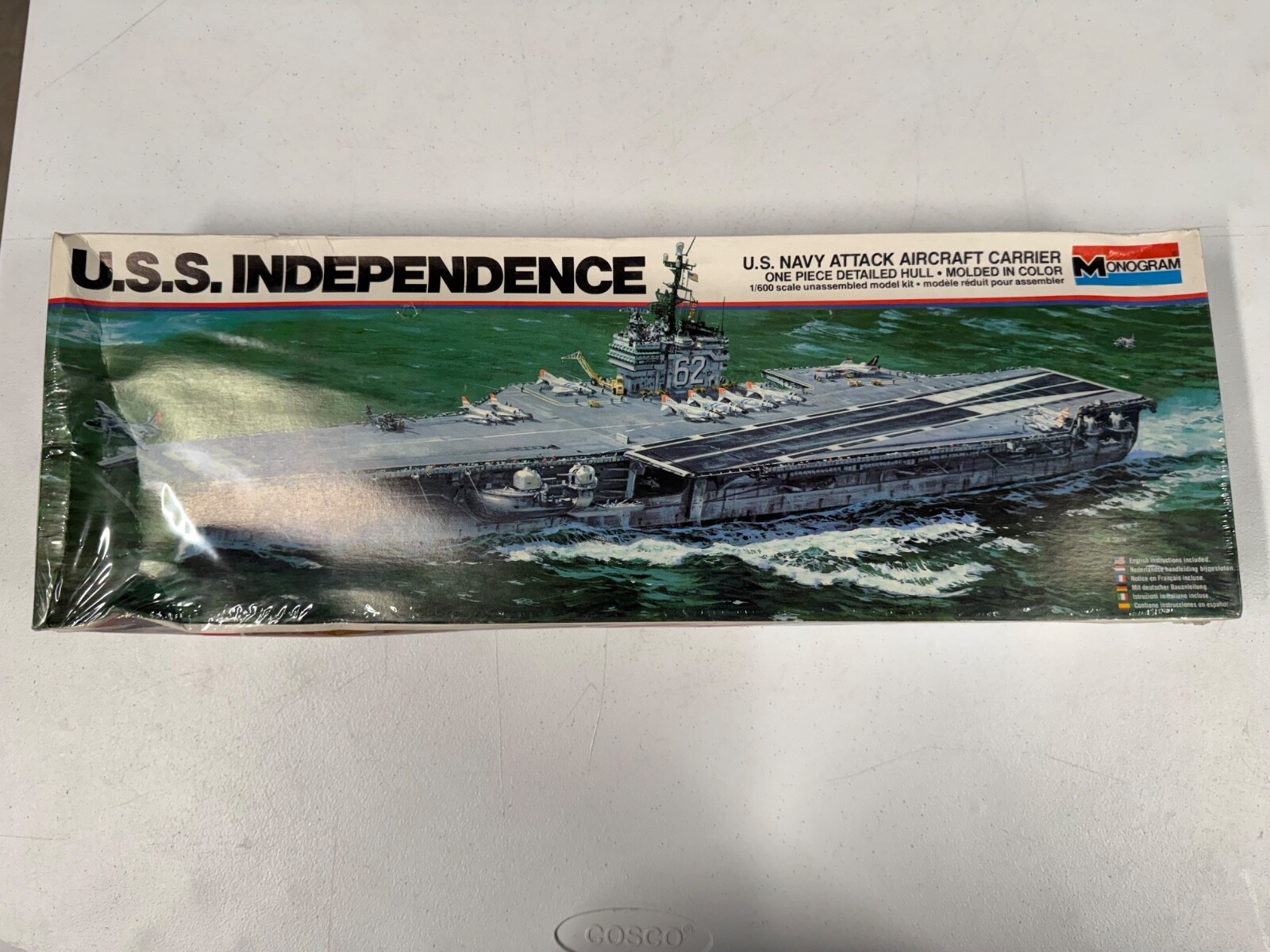 Vintage Monogram Aircraft Carrier U.S.S. Independence 1/600 Scale Model ...
