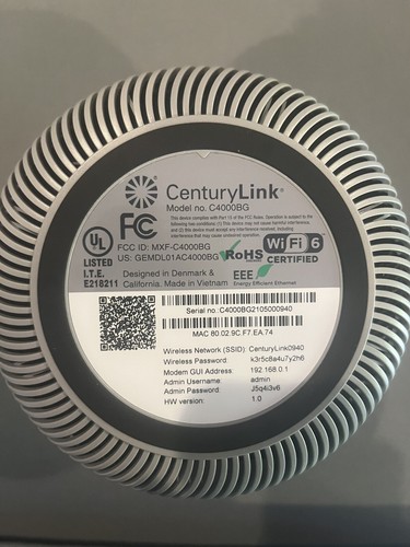 CenturyLink Bonded Line DSL Wi-Fi Router - White (C4000BG) | eBay