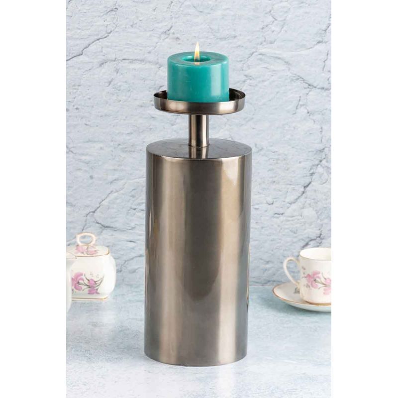 Paris Prix - Bougeoir Design En Métal "helio" 34cm Noir | eBay