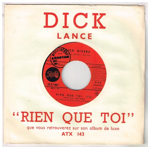 Dick RIVERS Rien que toi 7" 45 tours SP | eBay