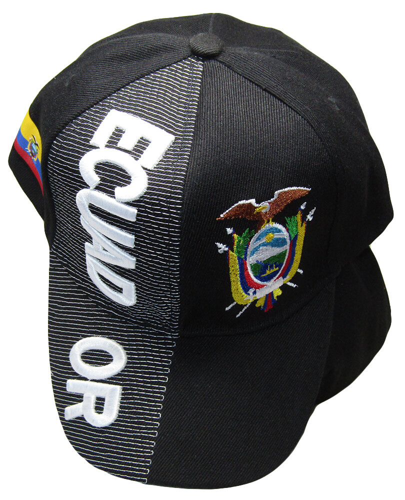 Ecuador Country Black White Letter Crest 3-D Patch On Side Embroidered ...
