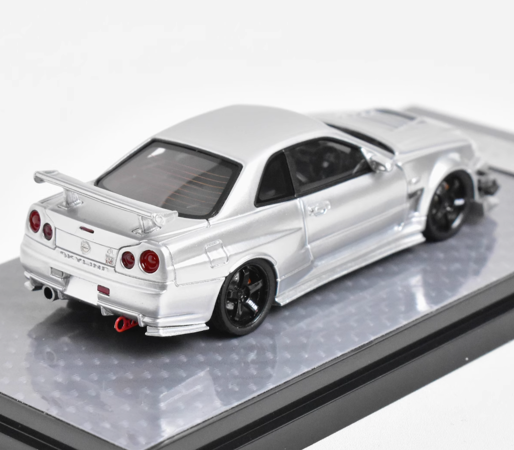 AU 404Error 1:64 Silver JDM Skyline GTR R34 Sports Model Diecast Resin ...